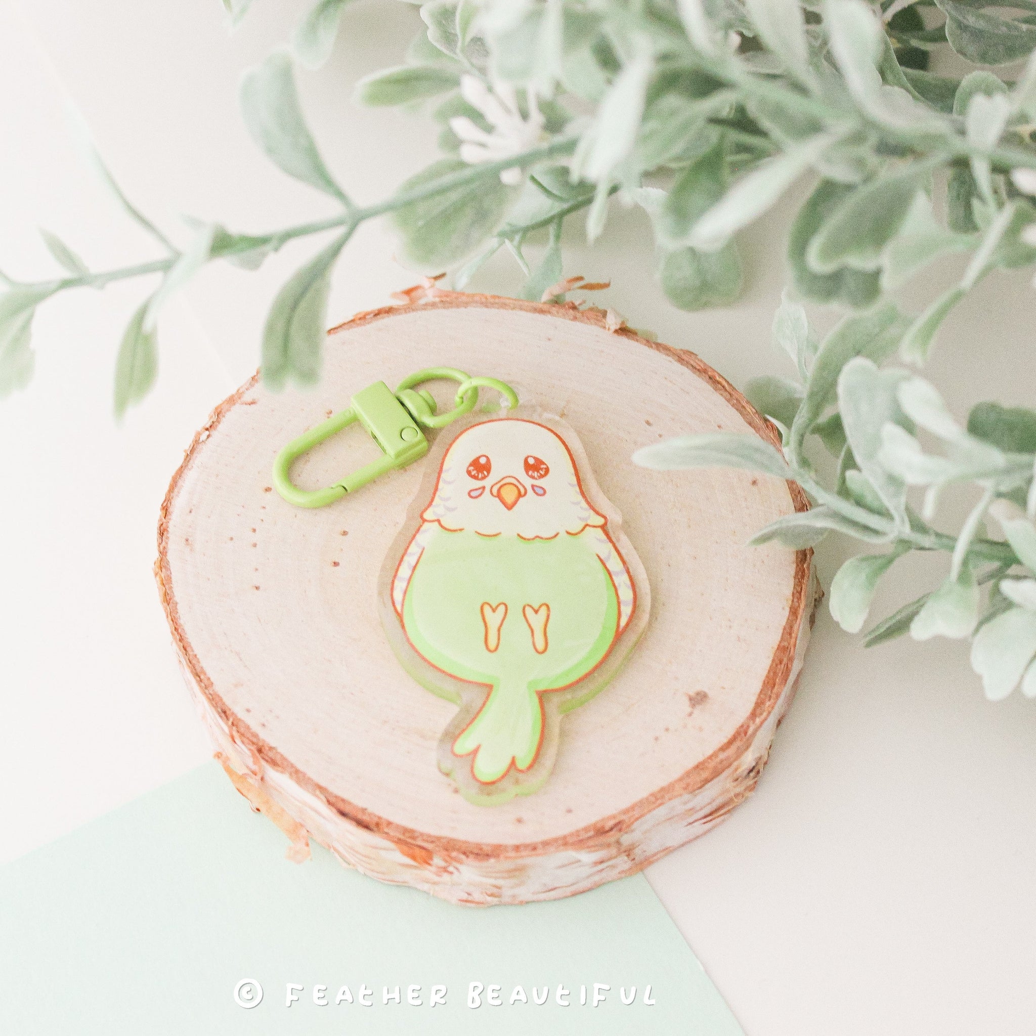 Cute Kiwi Bird - Acrylic Keychain - Feather Beautiful