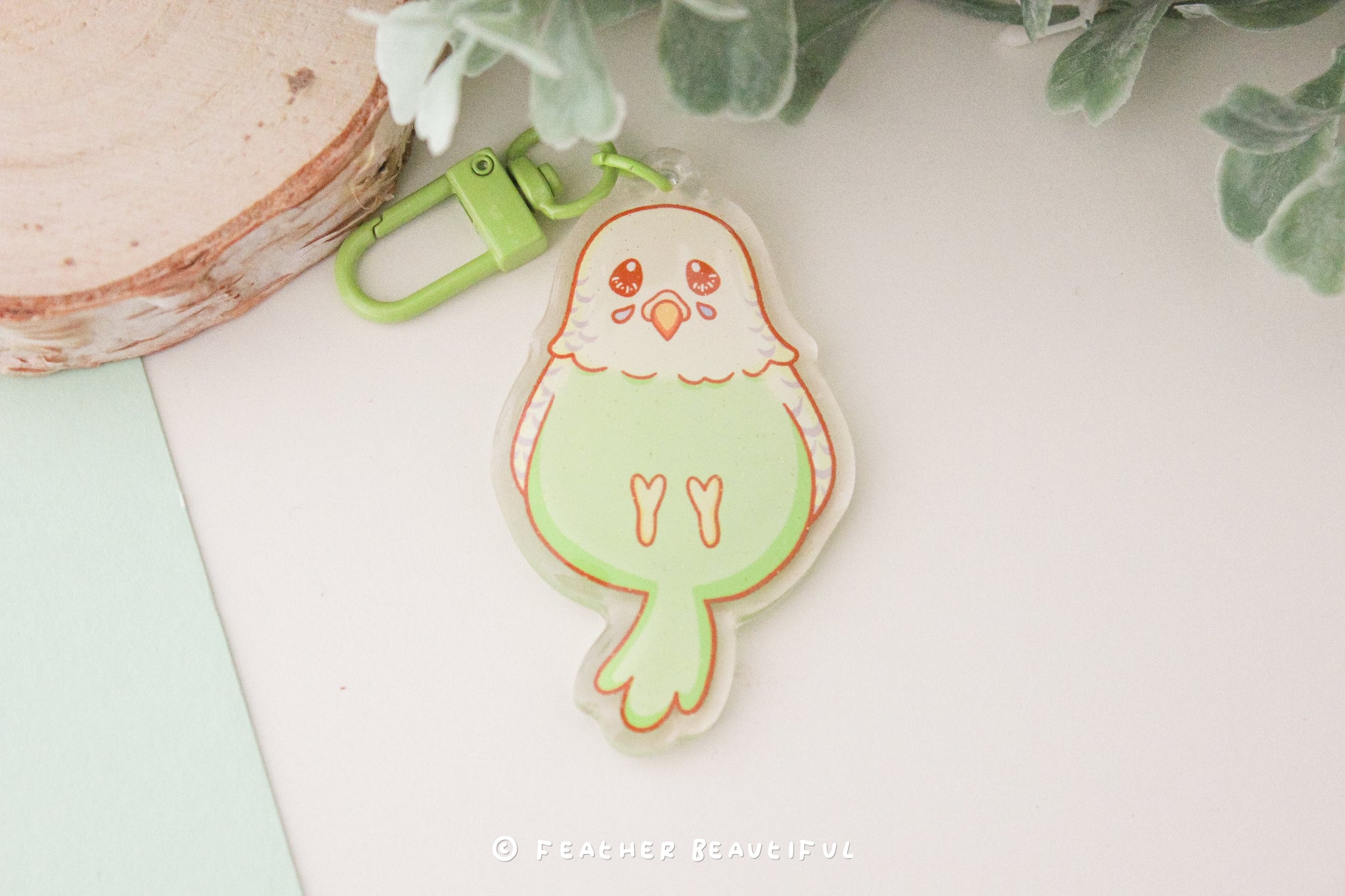 Cute Kiwi Bird - Acrylic Keychain - Feather Beautiful