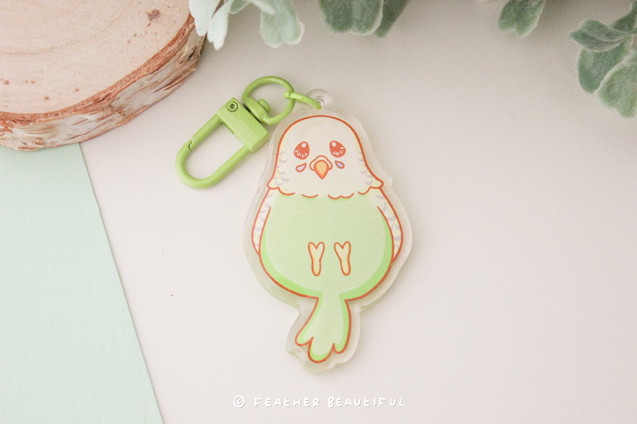 Cute Kiwi Bird - Acrylic Keychain - Feather Beautiful