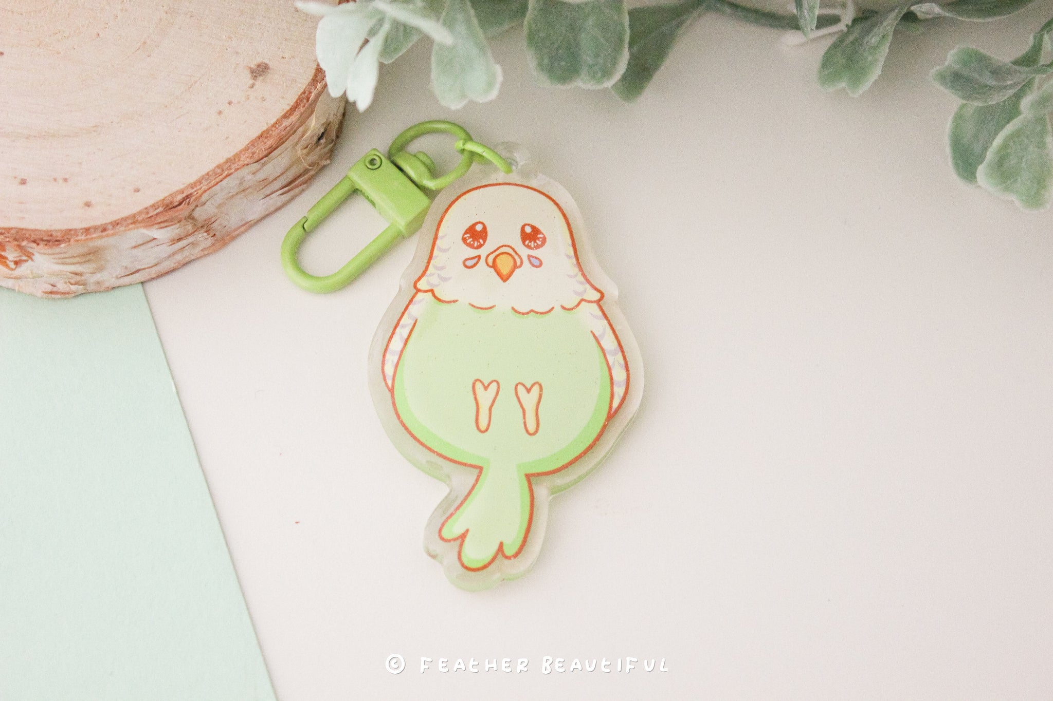 Cute Kiwi Bird - Acrylic Keychain - Feather Beautiful