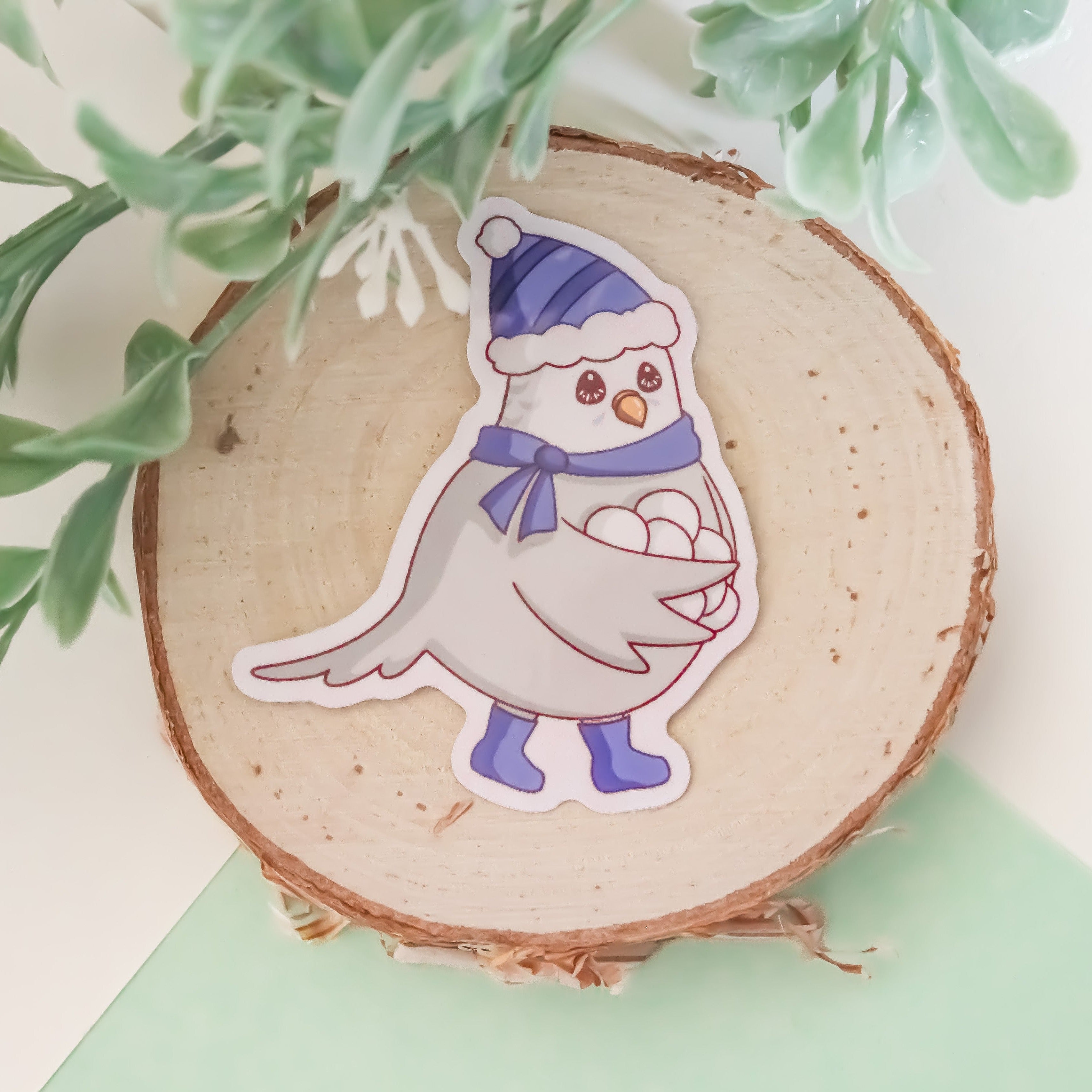 Edward with Snowballs - Sticker – Feather Beautiful